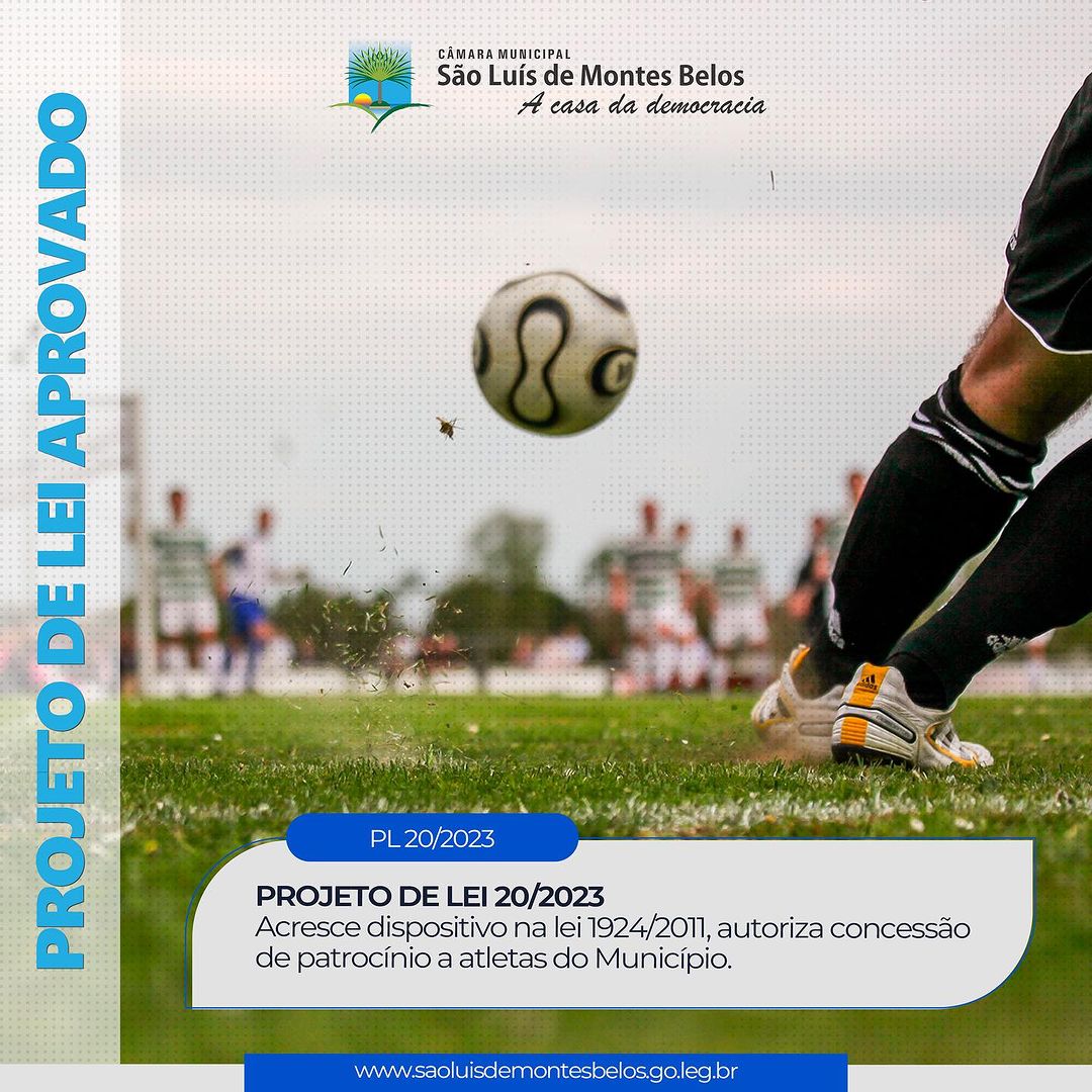 Projeto de Lei Aprovado – PL 20/2023 – Câmara Municipal de São Luís de ... Projeto de Lei Aprovado – PL 20/2023 – Câmara Municipal de São Luís de ...